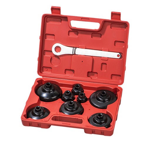 9pcs SAE 1045 cap type oil filter wrench set