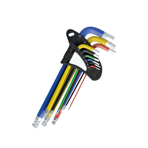9pcs colorful ball head allen key torque wrench