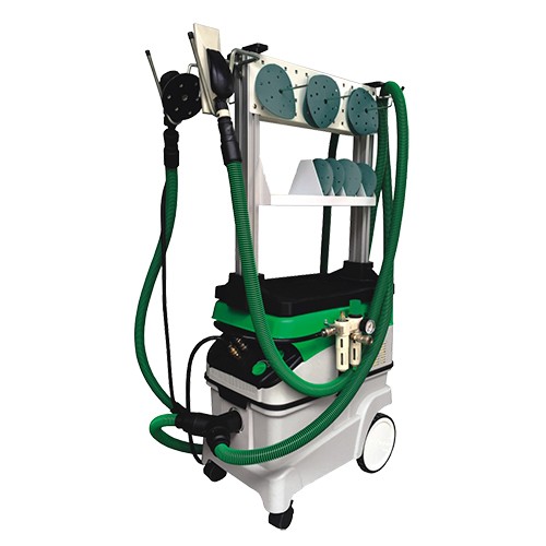 Dry dustless sander with dust extraction