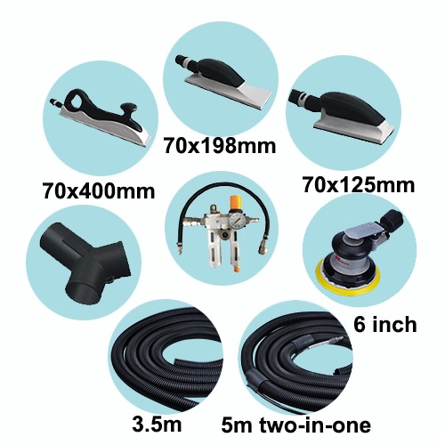 Dustless sanding equipment of car repairing